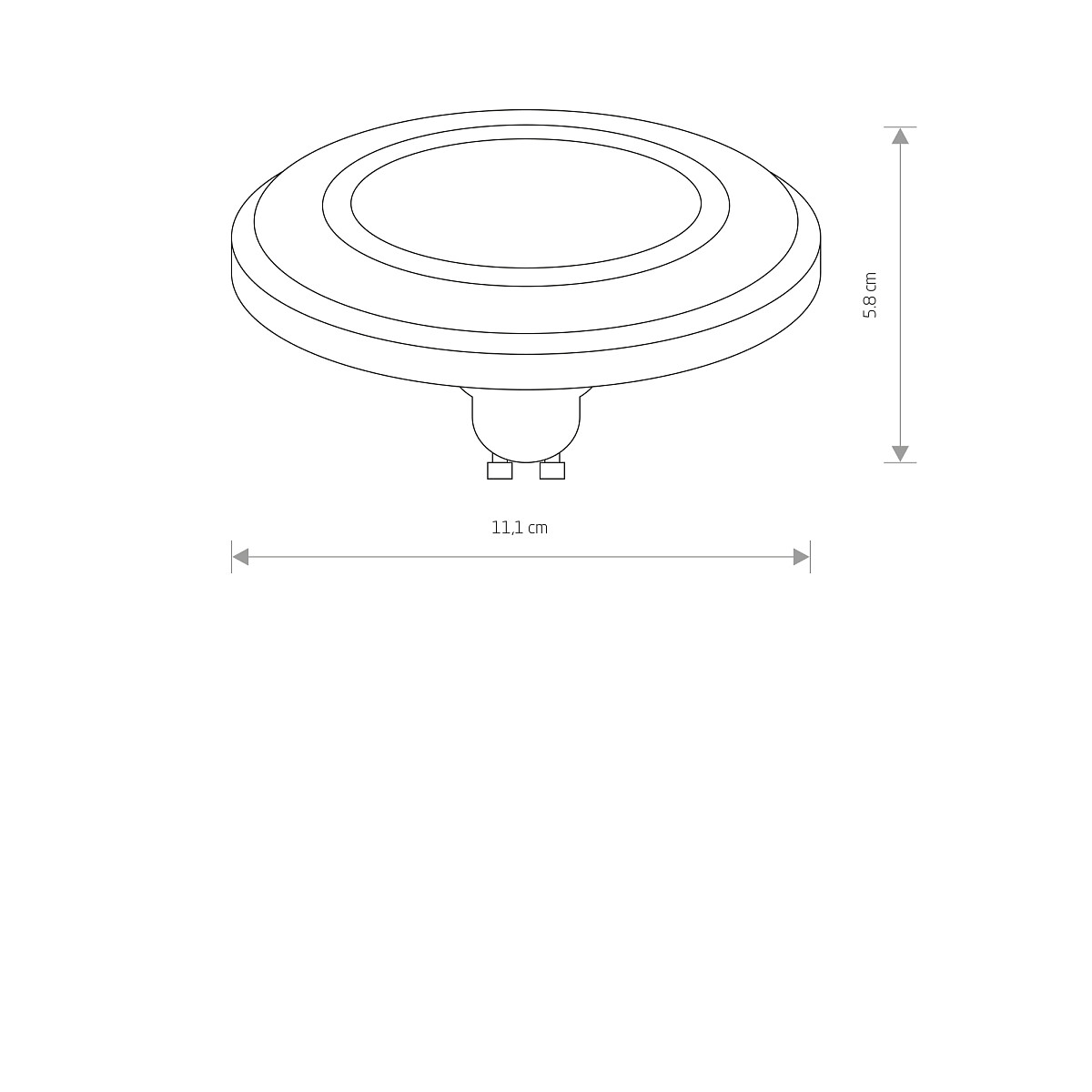 REFLECTOR LED GU10 ES111 DIFFUSER 9W 3000K ANGLE 120