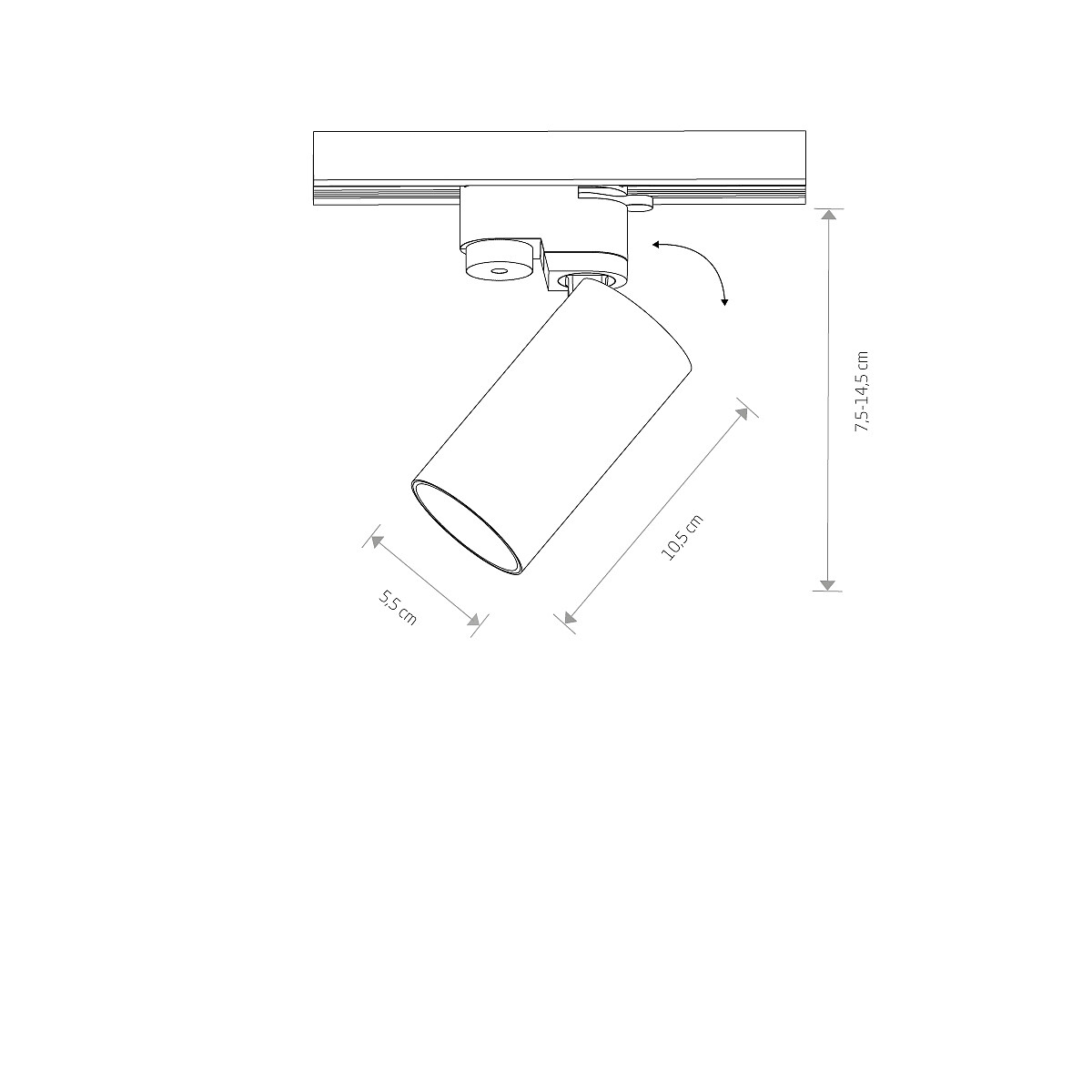PROFILE MONO spot for 1-circuit track light