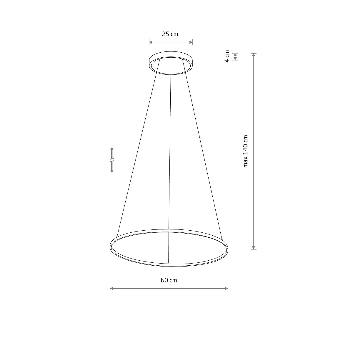 Pendant lamp CIRCOLO LED M 4000K