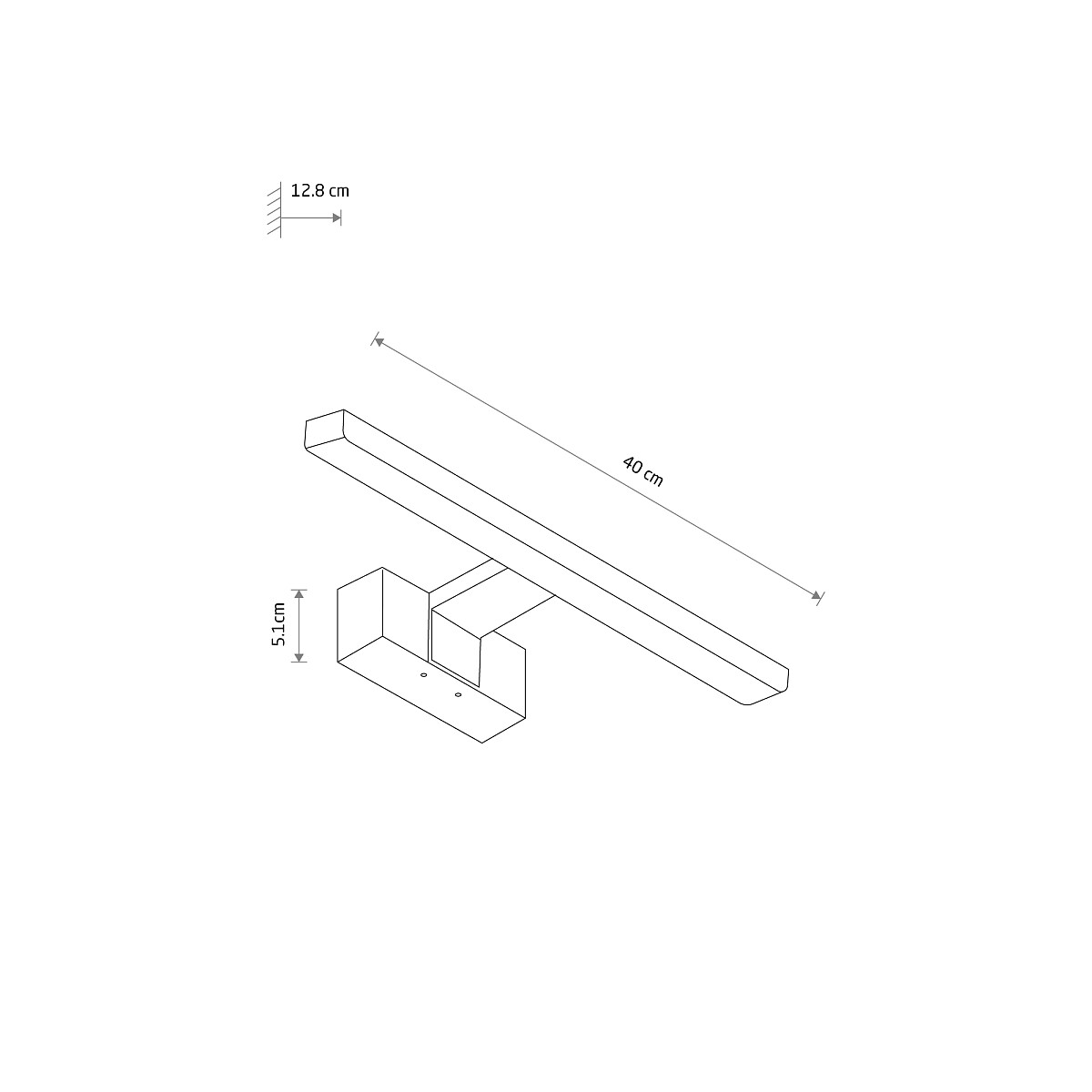 Kinkiet łazienkowy nad lustro CEZANNE LED S 4000K