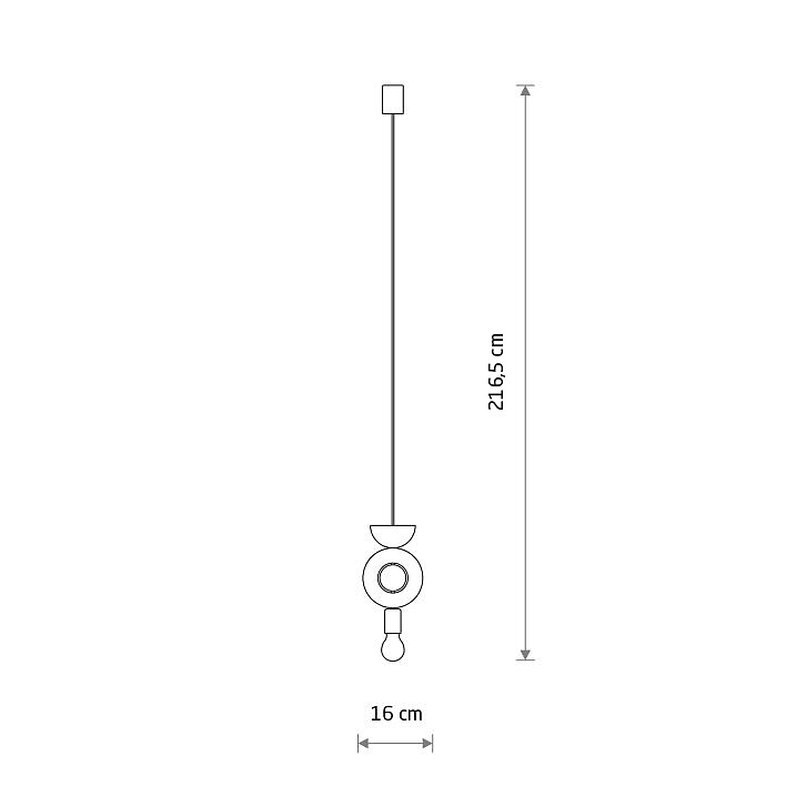 Suspended lamp DROPS WOOD D