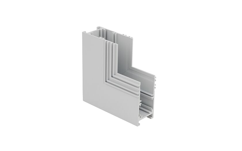 Recessed inside, corner connector for LVM track system