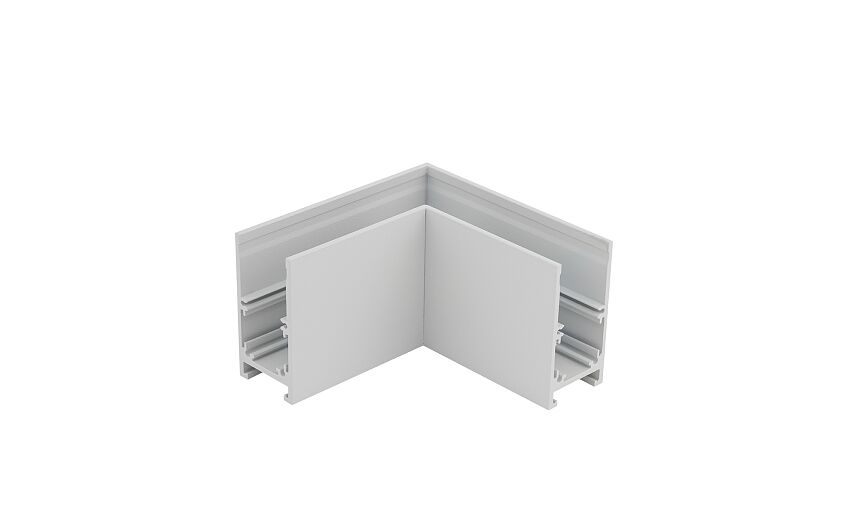 Surface mounted horizontal corner connector for LVM track system